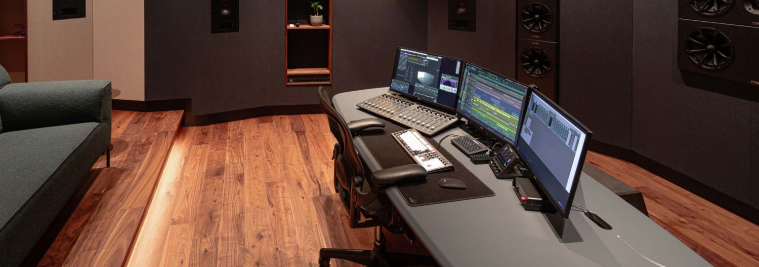 Sit-Stand Edit Desks - AKA Design sit-stand editing desks