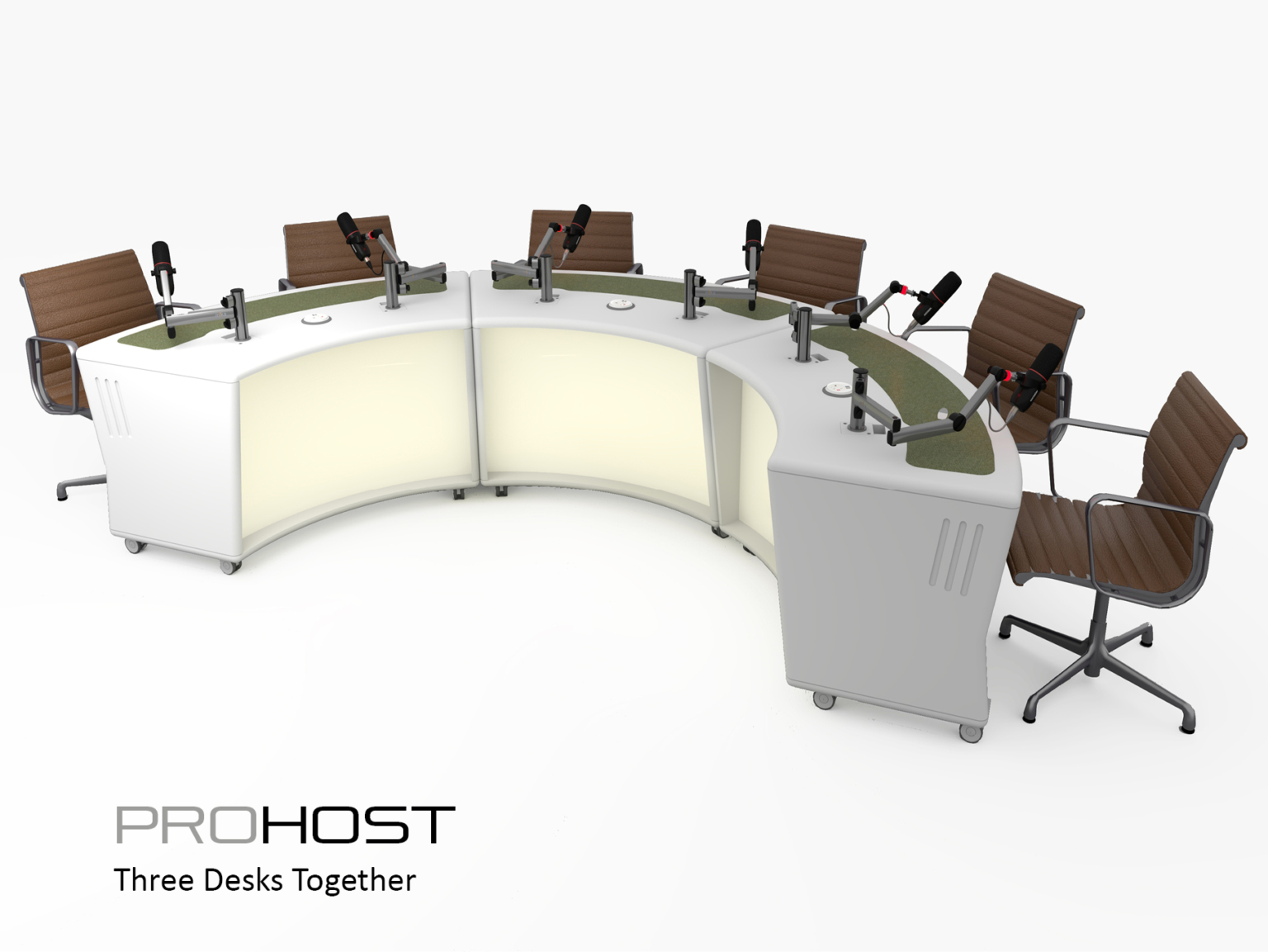 ProHost - AKA Design Flexible Podcast Desk for on Camera Recording
