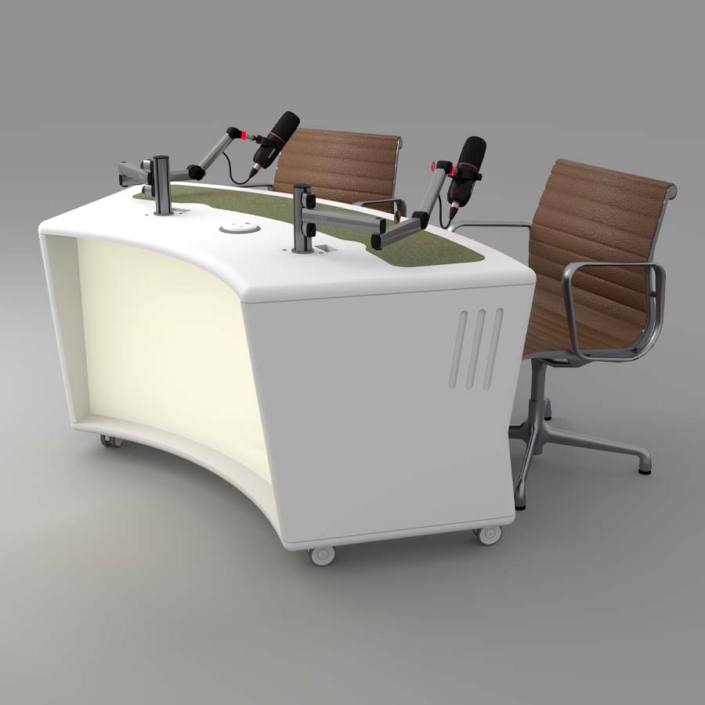 ProHost - AKA Design Flexible Podcast Desk for on Camera Recording